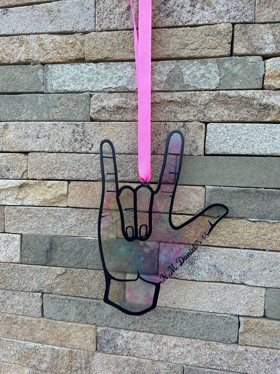 Personalized ASL I Love You Ornament, Sign Language Ornament ...