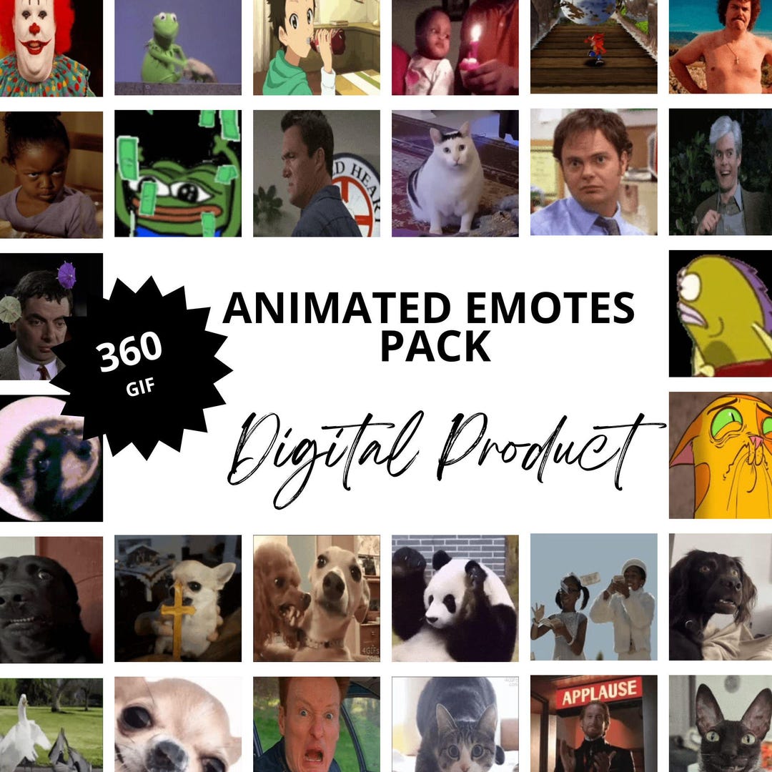 360 Animated Emotes Pack Meme for Twitch, Youtube, Discord, Emotes for ...