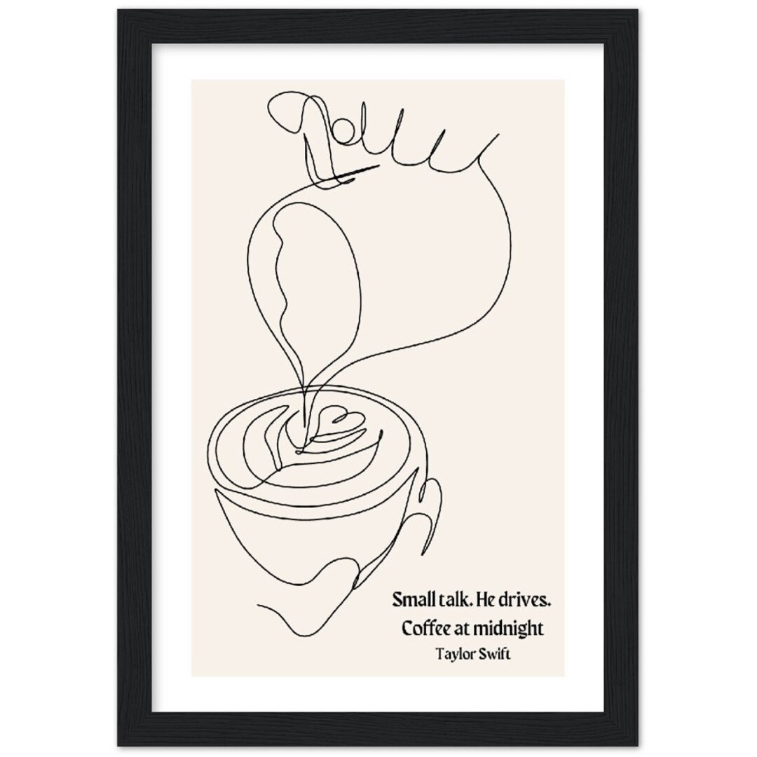 Taylor Swift Line Drawing Coffee Classic Semi-glossy Paper - Etsy