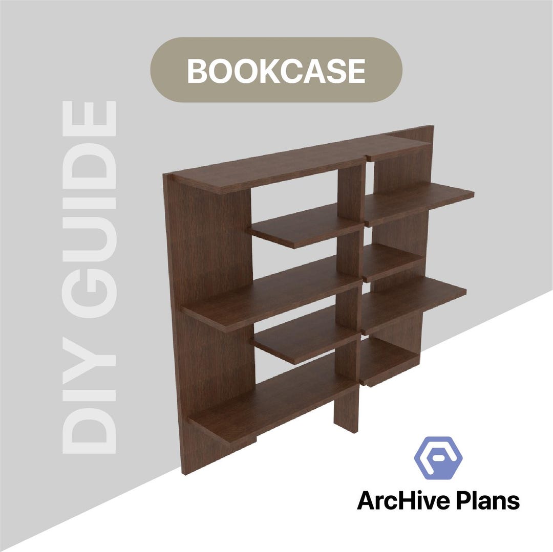 DIY Wooden Bookcase Plan – Easy Build Guide - Etsy