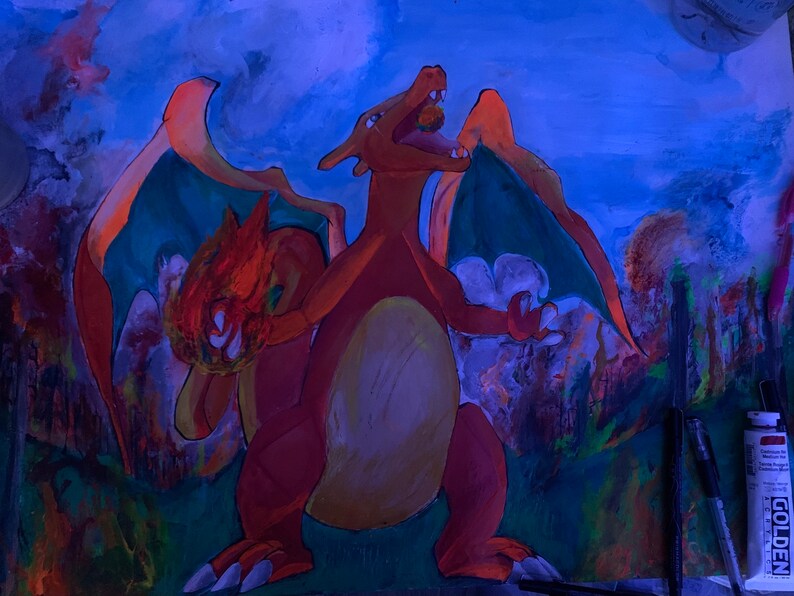 Charizard Painting Original - Etsy