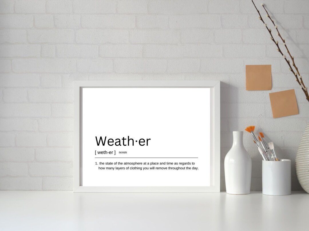 Weather Definition Printable Wall Art - Etsy
