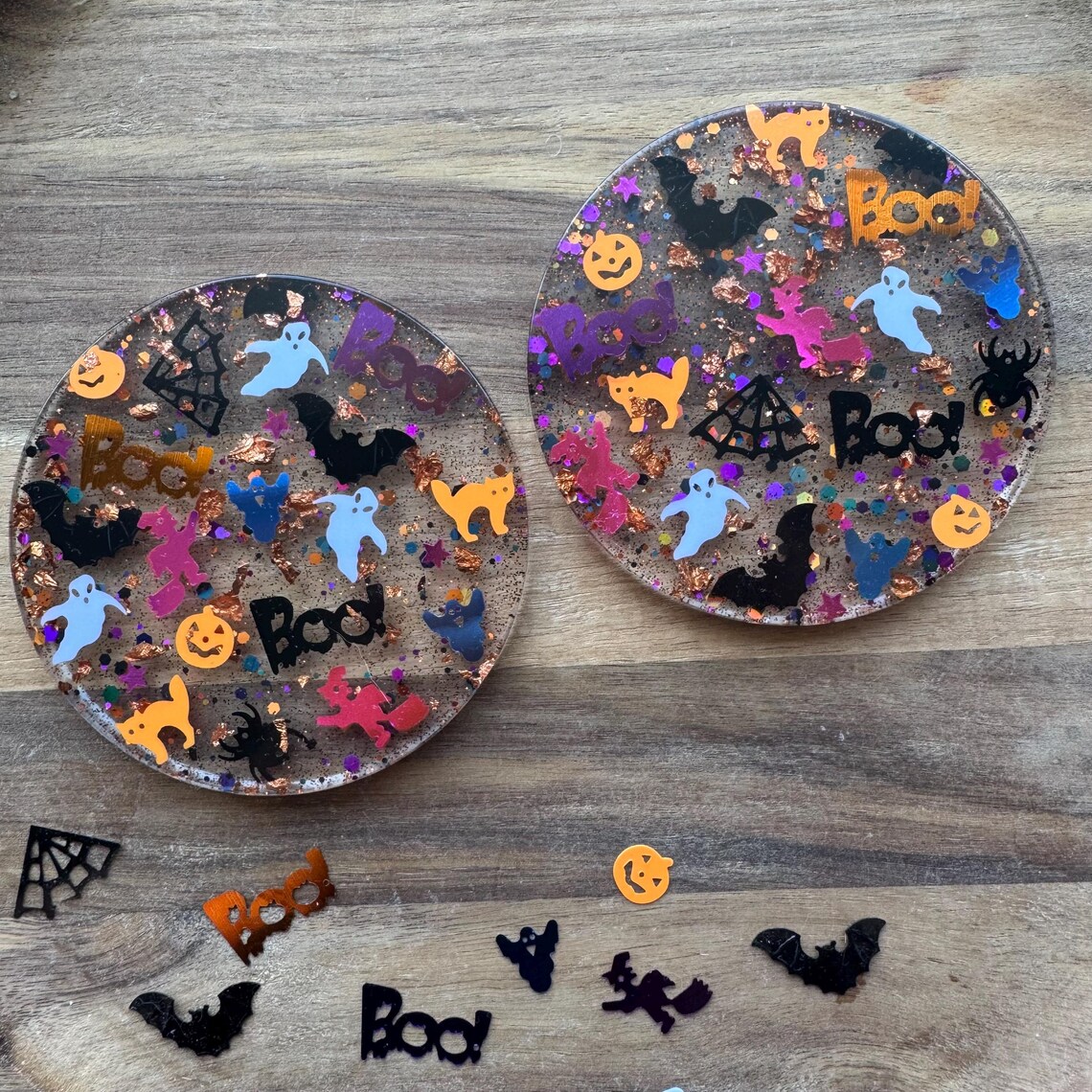 Halloween Coasters, Cute Spooky Halloween Coaster, Holiday Home Decor ...