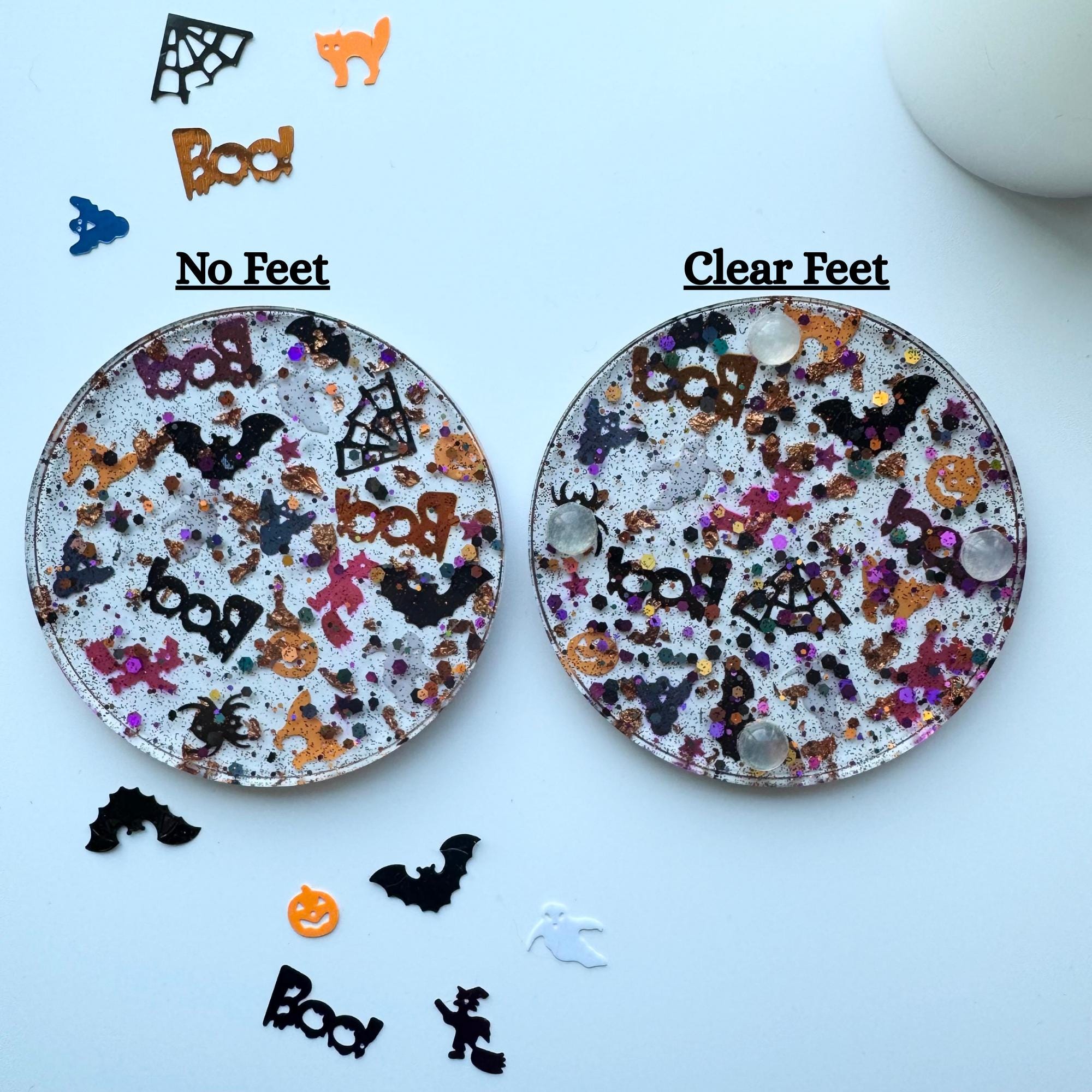 Halloween Coasters, Cute Spooky Halloween Coaster, Holiday Home Decor ...