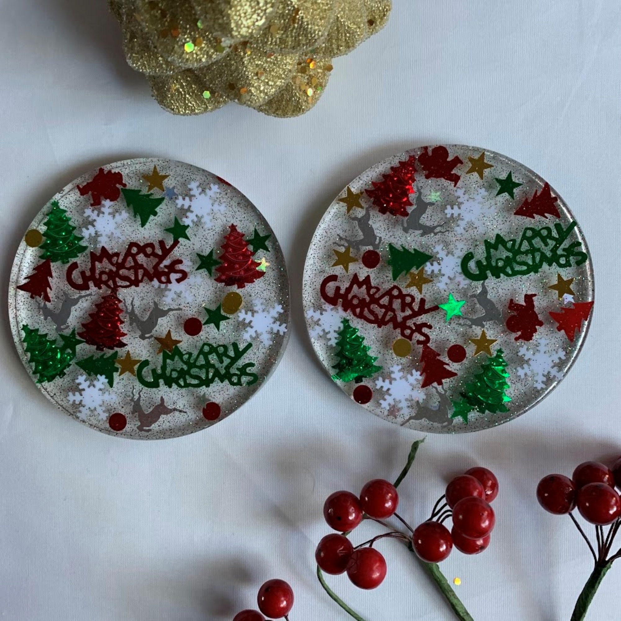 Holiday Coaster | Christmas Coaster | Christmas Decor | Christmas Gift ...