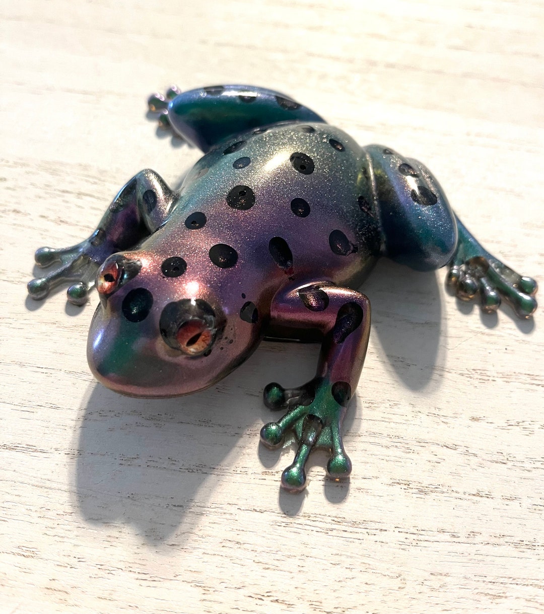 Rain Drop Resin Frog, Resin Frog Figurine - Etsy