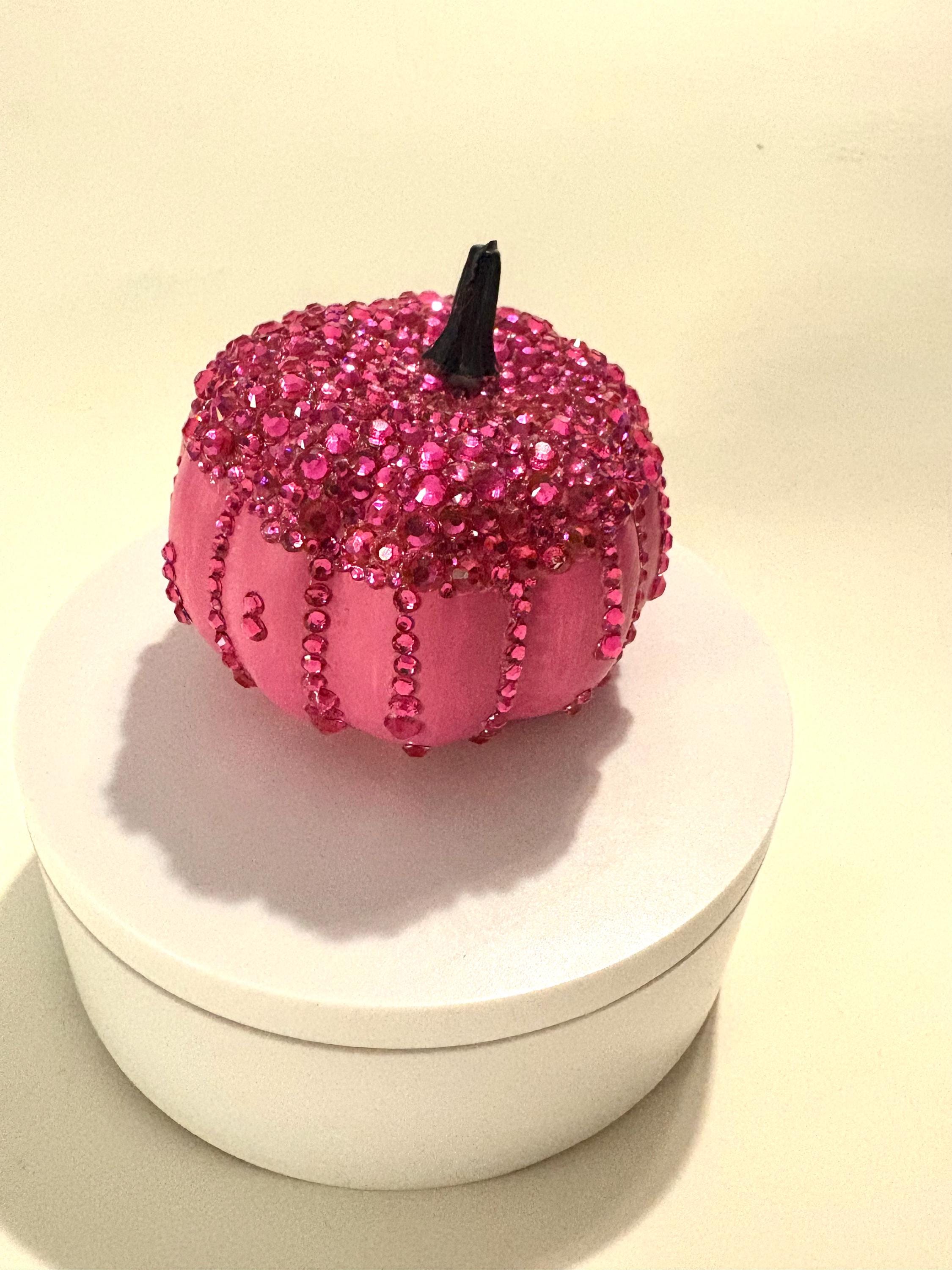 Hot Pink Rhinestone Pumpkin: Glam Fall Decor - Etsy