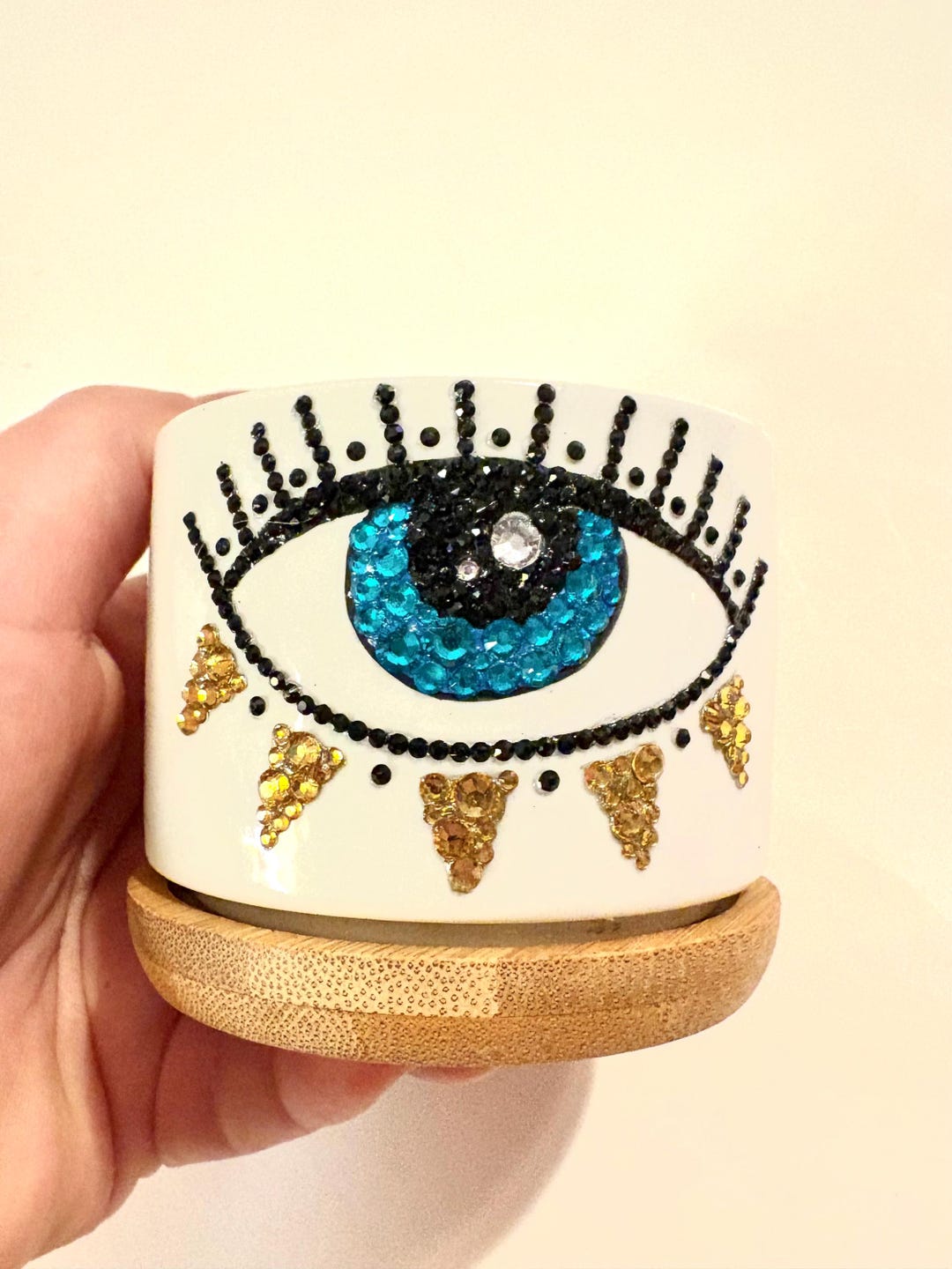 Rhinestone Eye Planter: Bling Ceramic Succulent Pot - Etsy