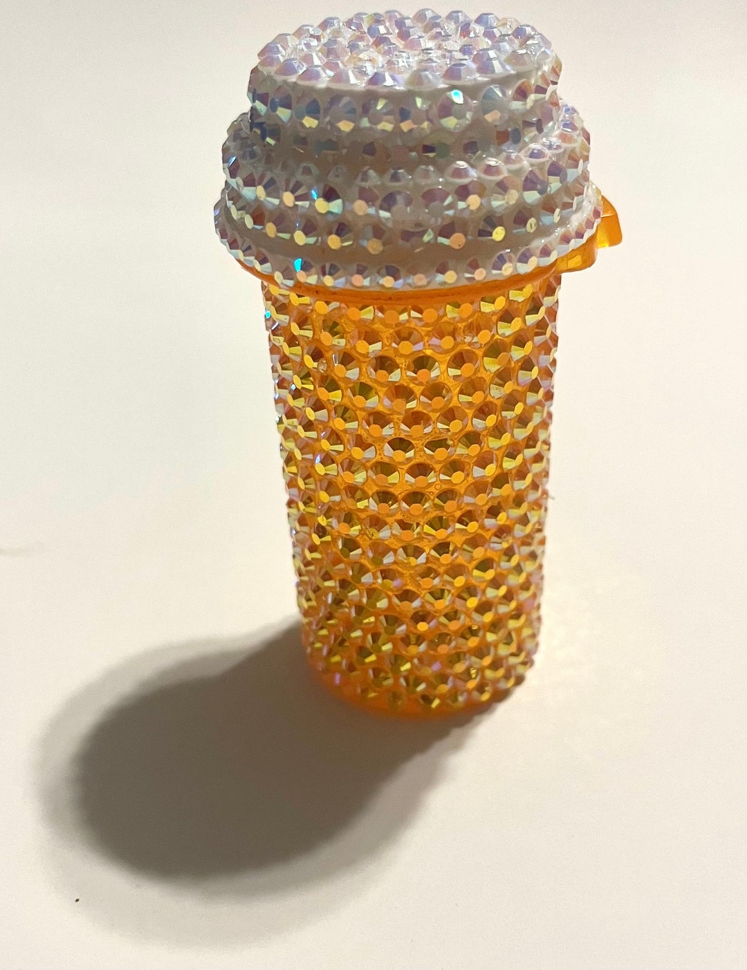 Rhinestone Embellished Pill Bottle: Glam Medicine Storage - Etsy