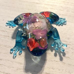 Floral Resin Frog Resin Frog Figurine - Etsy