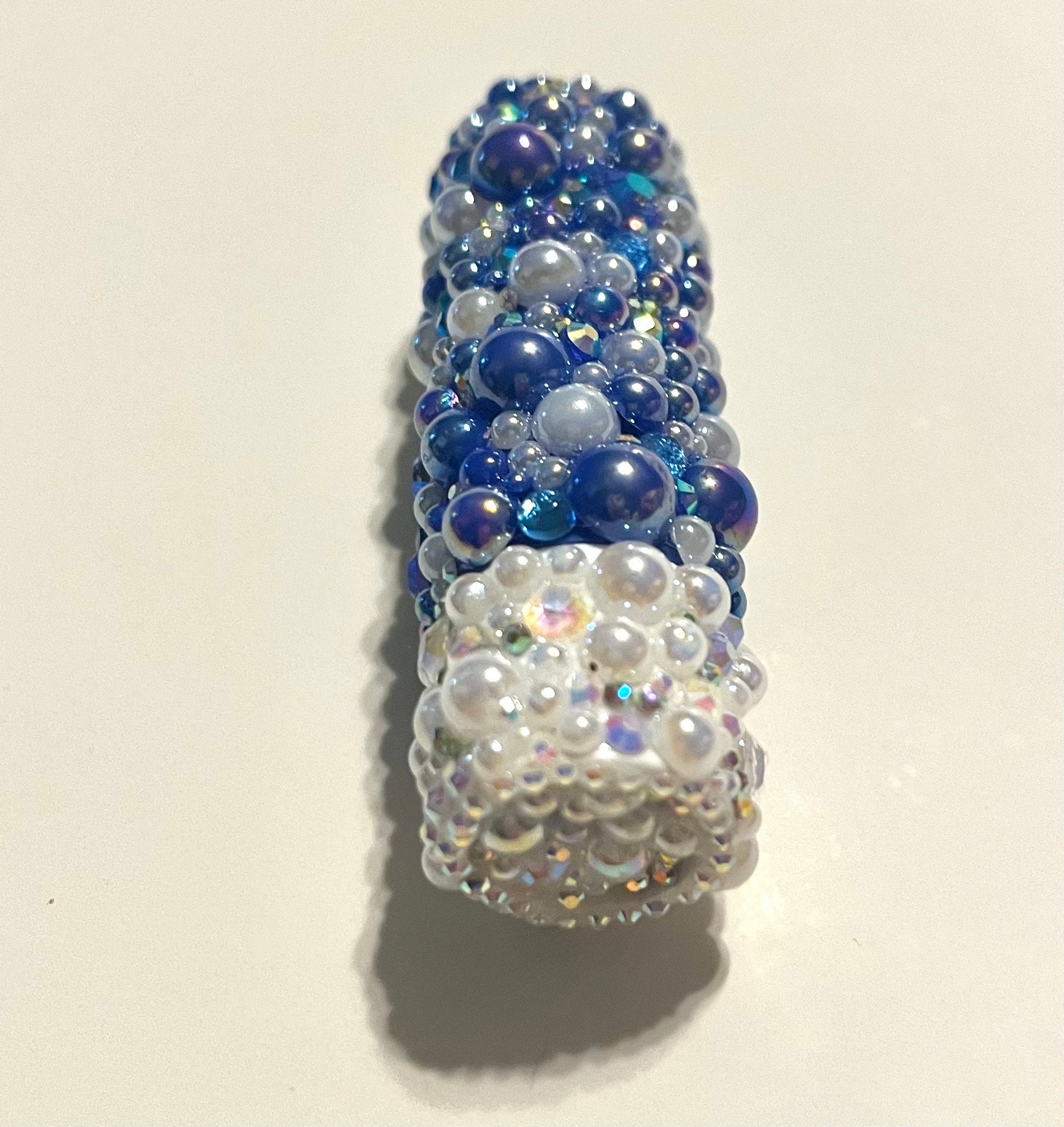 Blue Pearl Bedazzled Vaseline Lip Balm, Pearl Bling Vaseline, Bling Lip ...