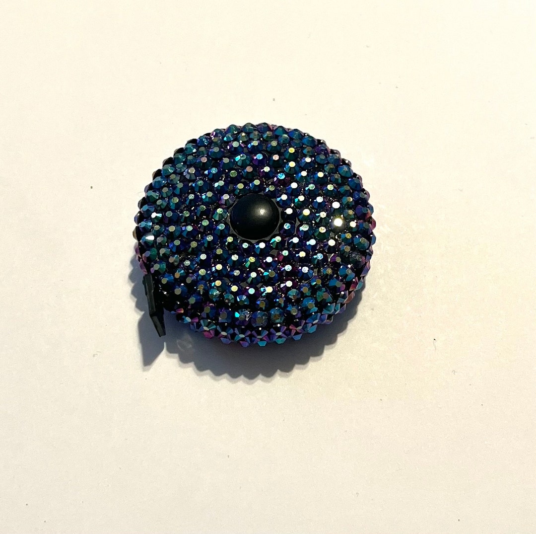 Bedazzled Rhinestone Measuring Tape: Black AB Bling - Etsy