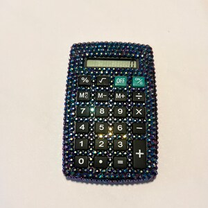 Black Bedazzled Calculator, Ab Bling Calculator, Glam Office Supplies ...