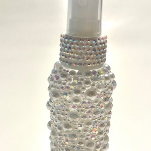 White Pearl Spray Bottle, Bedazzled Spray Bottle, - Etsy