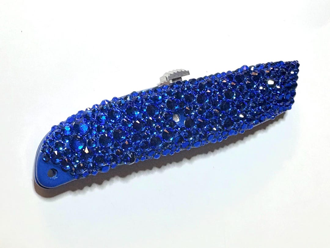 Blue Rhinestone Utility Knife: Glam Box Cutter - Etsy