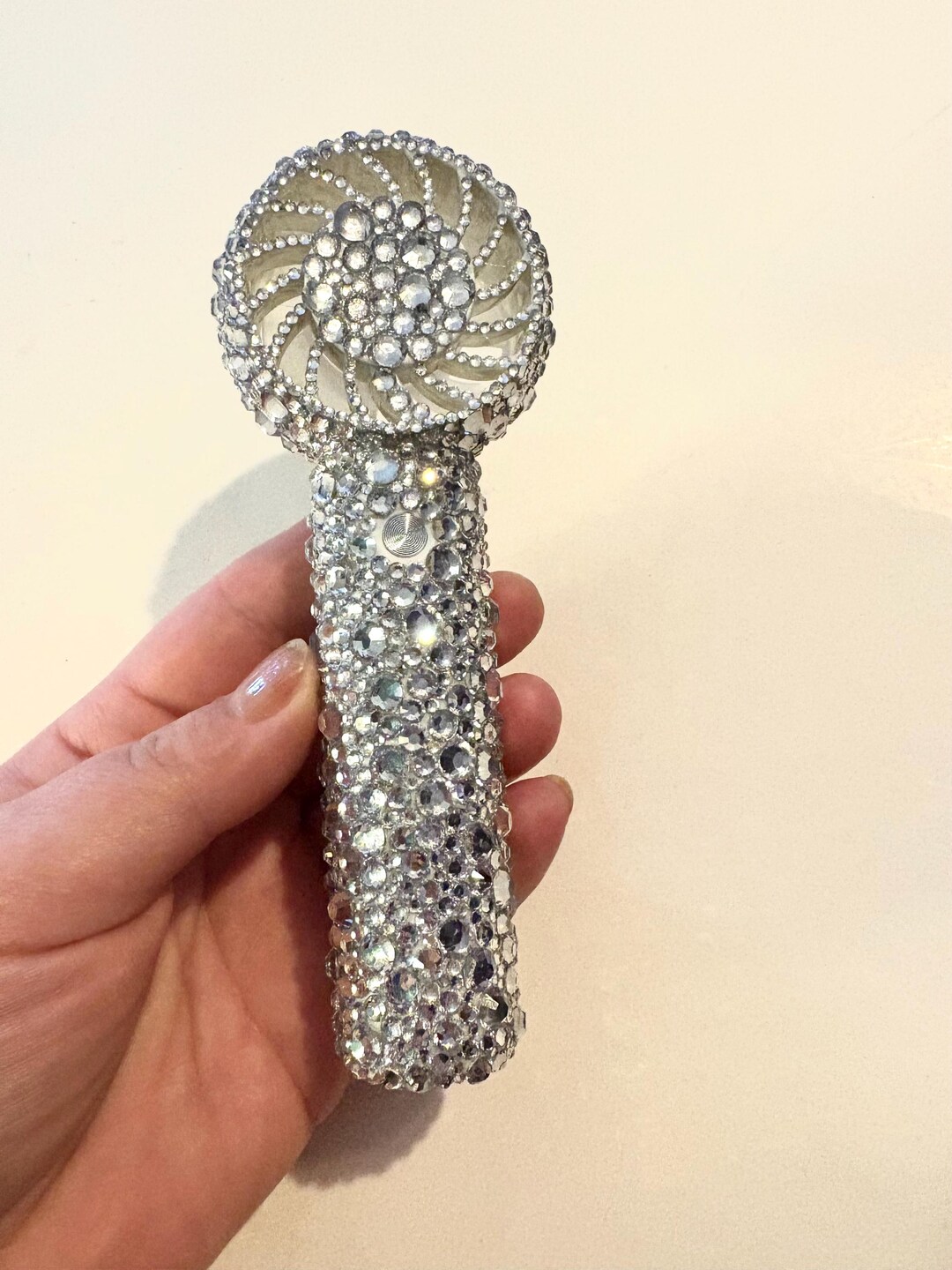 Crystal Bedazzled Fan, Handheld Fan, Bling Personal Fan, Glam Portable ...