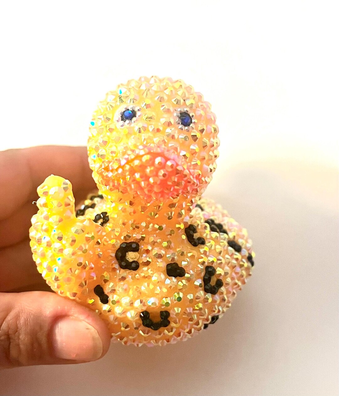 Finger Bedazzled Rubber Duck , Bling Rubber Duck, Bedazzled Flipping ...