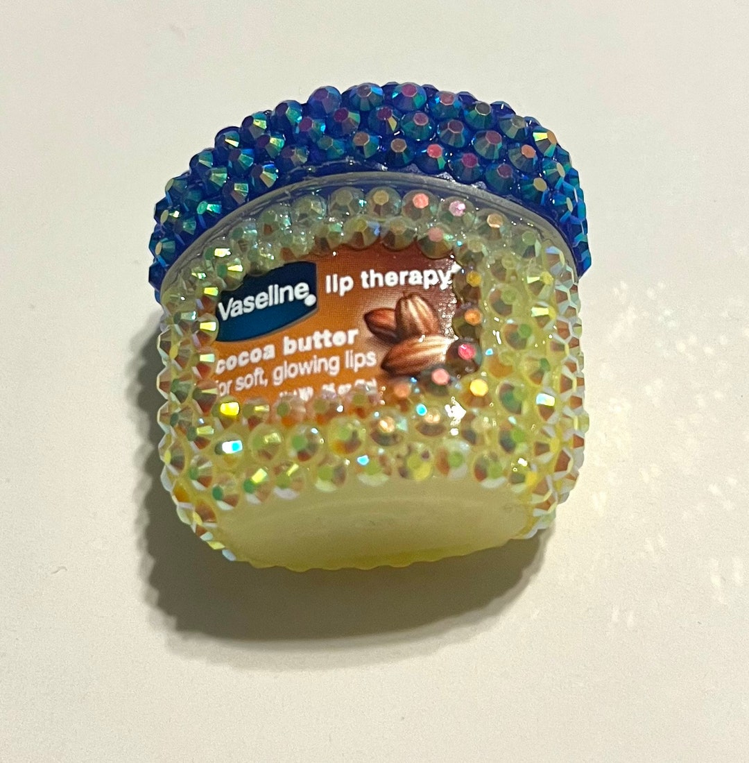 Bedazzled Vaseline Lip Care, Cocoa Vaseline Lip Balm, Bling Lip Balm - Etsy