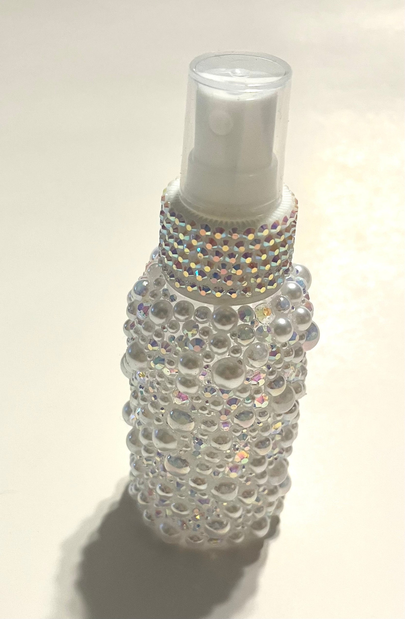 White Pearl Spray Bottle, Bedazzled Spray Bottle, - Etsy