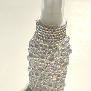 White Pearl Spray Bottle, Bedazzled Spray Bottle, - Etsy