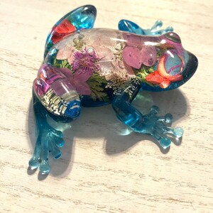 Floral Resin Frog Resin Frog Figurine - Etsy