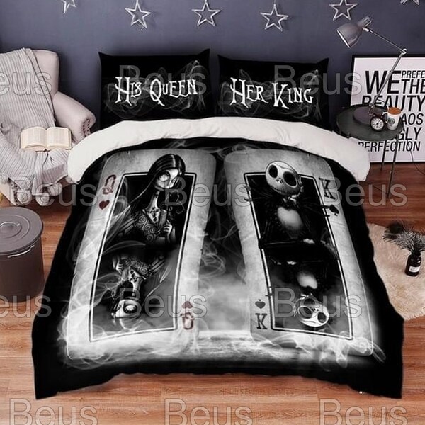 Jack and Sally His and Bedding - Etsy