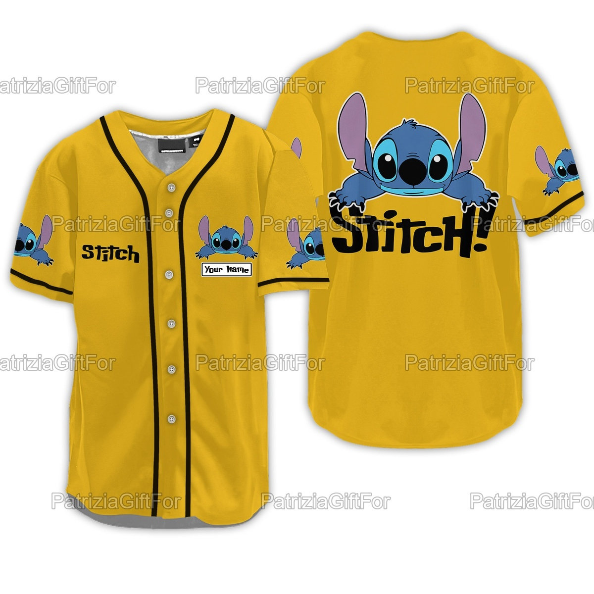 Stitch Disney Lilo And Stitch Baseball Jersey Personnalisé
