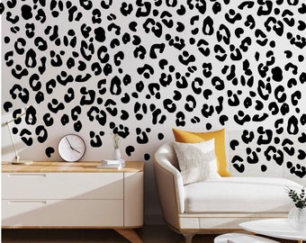 Leopard Print Wall Decal | Etsy UK