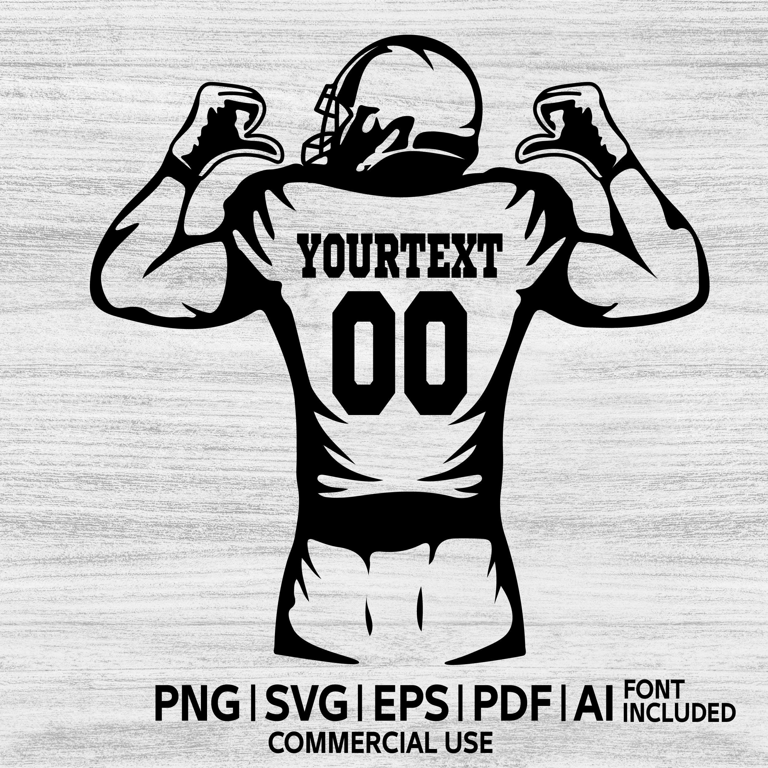 Customizable Football Player SVG, Custom Football SVG, Personalized ...