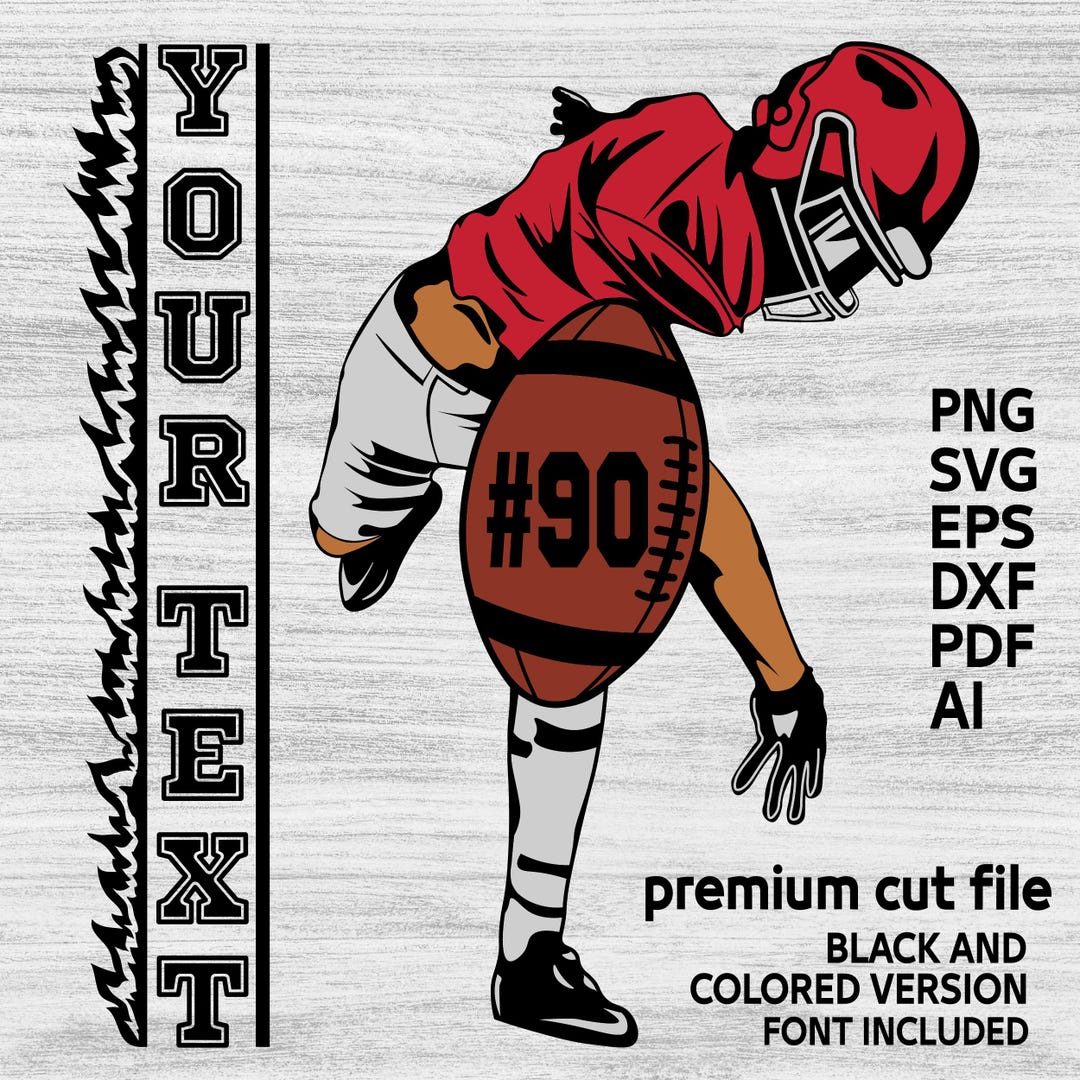 Football Player Svg Customized Football Player Svg Cricut Football Svg ...