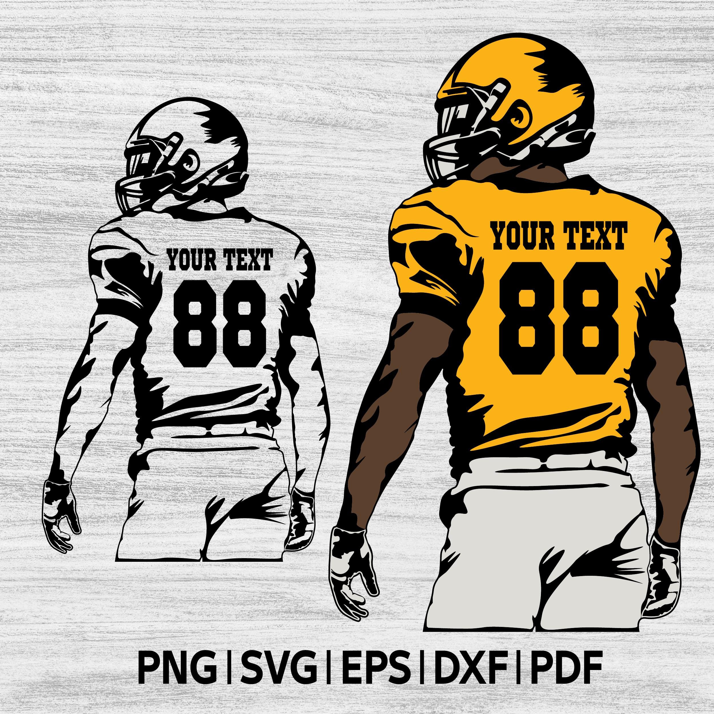 Custom Football Player Svg | Customized Football Player Svg Cricut File ...