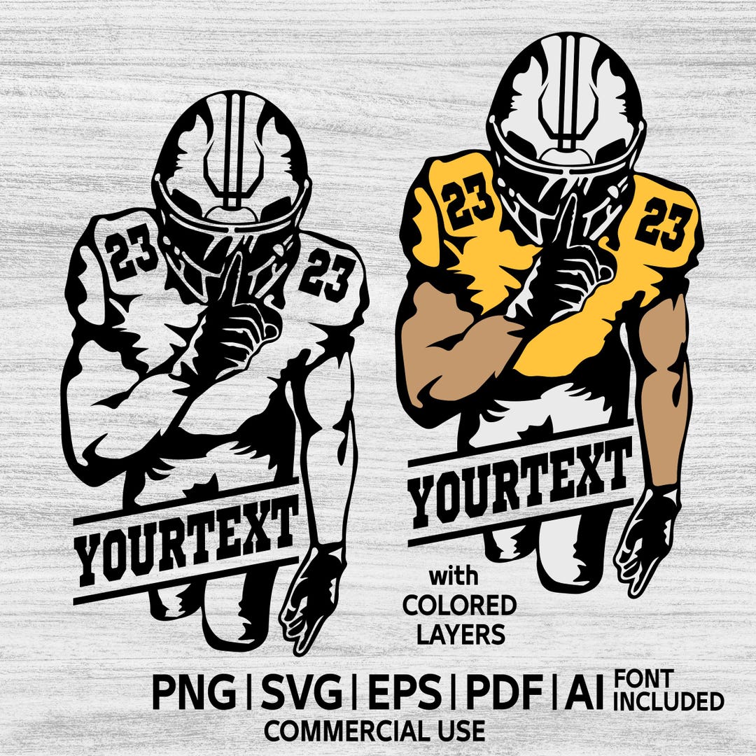 Football Player Svg Customized Football Player Svg Cricutsilencing ...