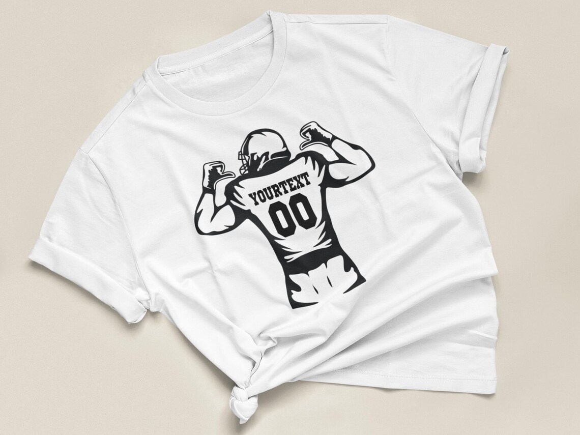 Customizable Football Player SVG, Custom Football SVG, Personalized ...