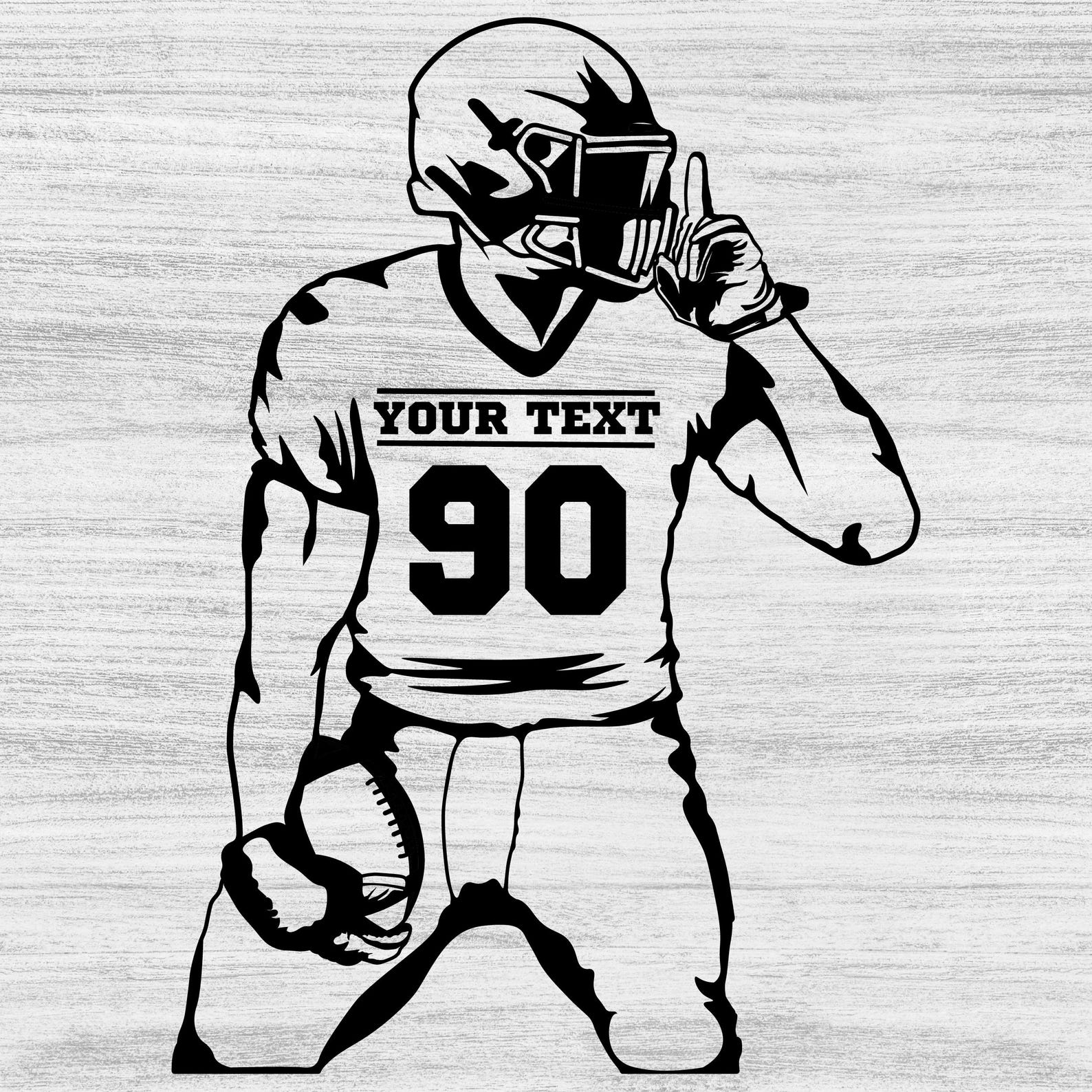 Custom Football Player Svg Customized Football Player Svg Cricut ...