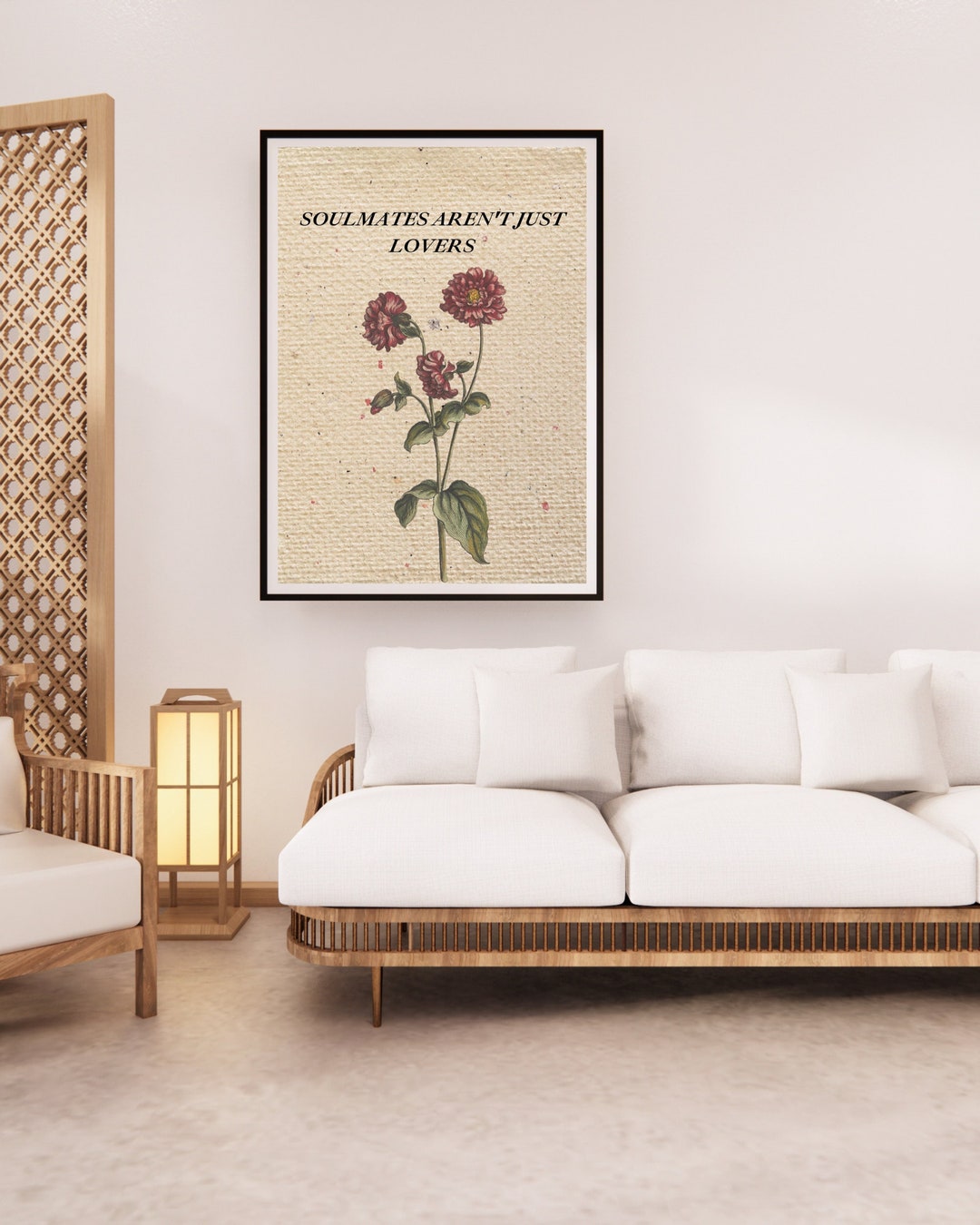 Vintage Botanical Gallery Wall Print ,vintage Romantic Quote , Rustic ...