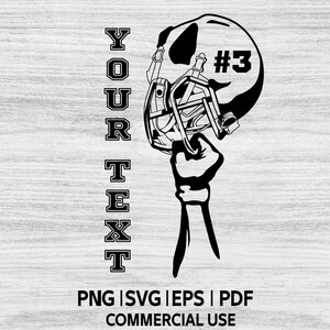 Custom Football Player SVG Victory Hand, Customized Football PNG, SVG ...