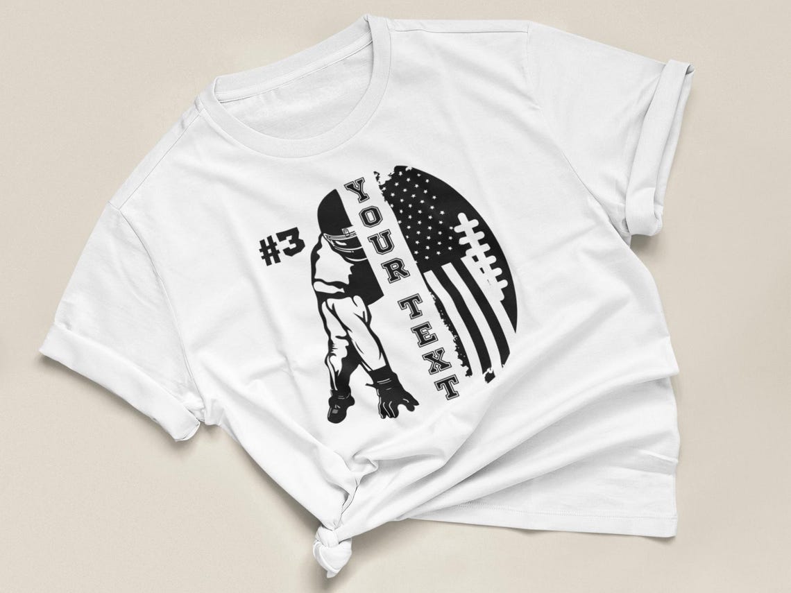 Custom Football Player Flag SVG, Customized Football PNG, SVG ...