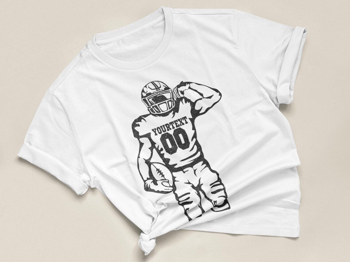 Customized Football Player Svg Custom Football Player Svg Football ...