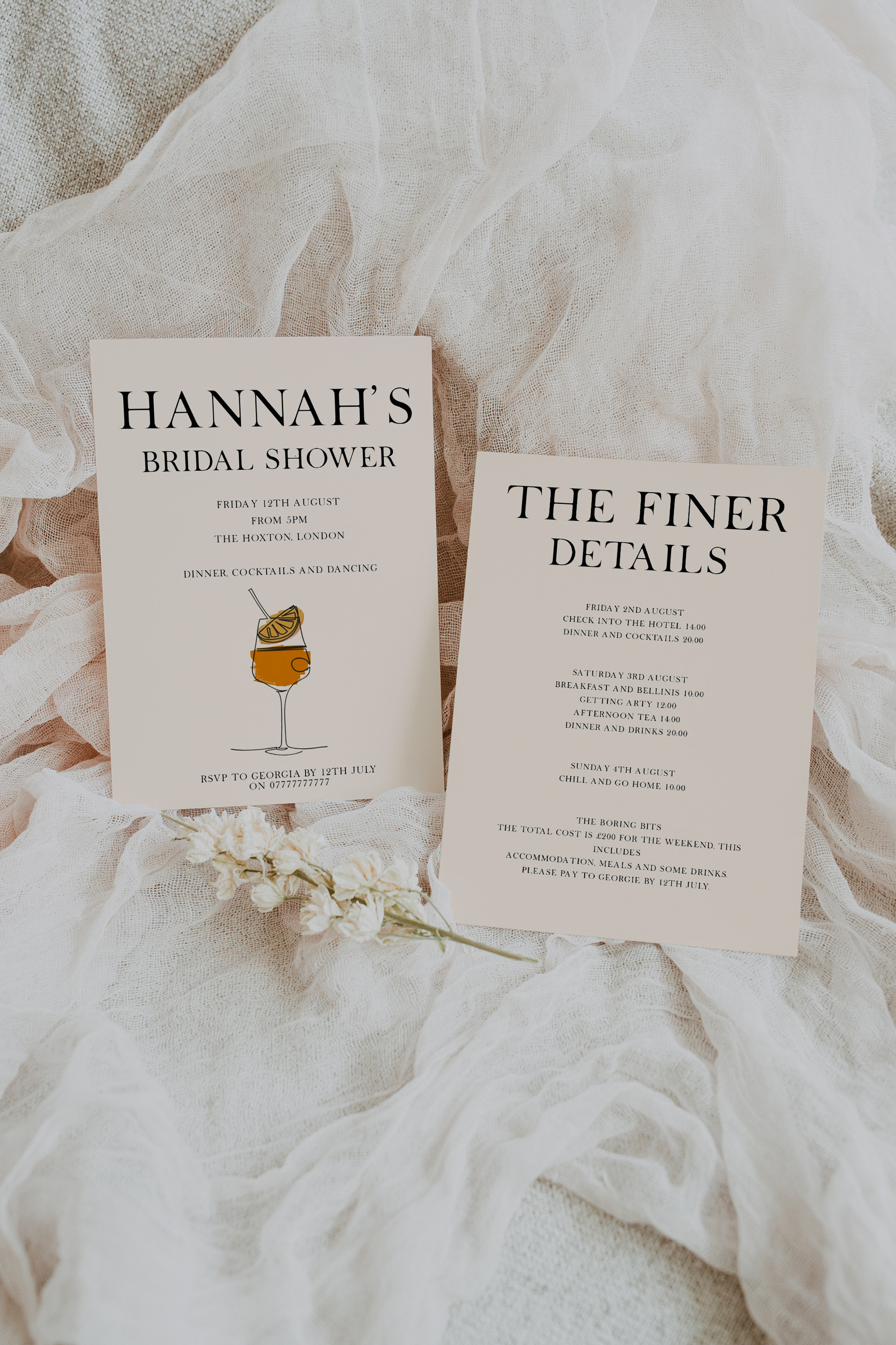 Hen Do Invite, Aperol Spritz Hen Party Invitation, Hen Do Invite ...