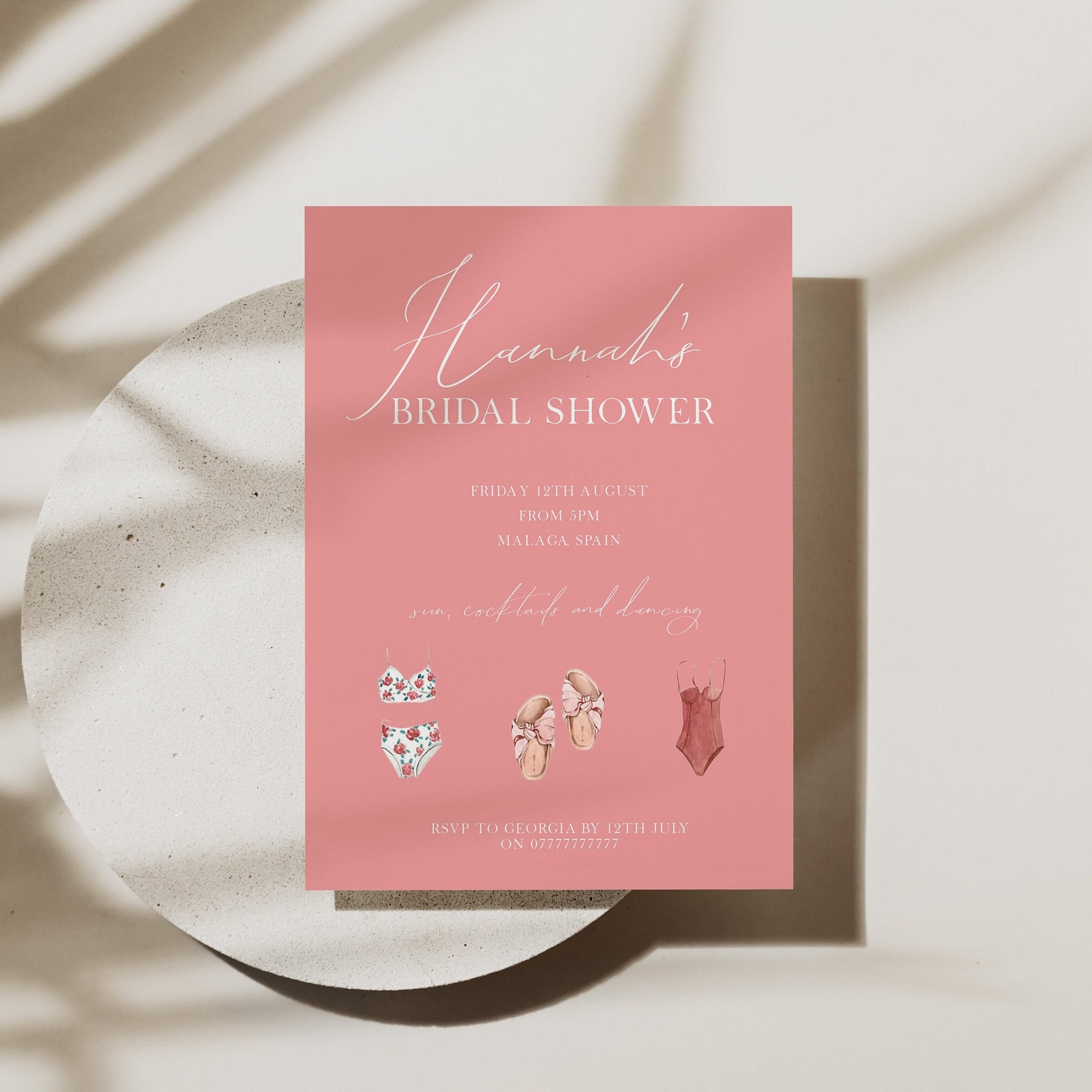 Holiday Hen Do Invite, Hen Party Invitation, Pink Hen Do Invite, Bridal ...