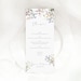 HARLOW Spring Flower Menu, Wild Flower Wedding Editable Menu, Floral ...