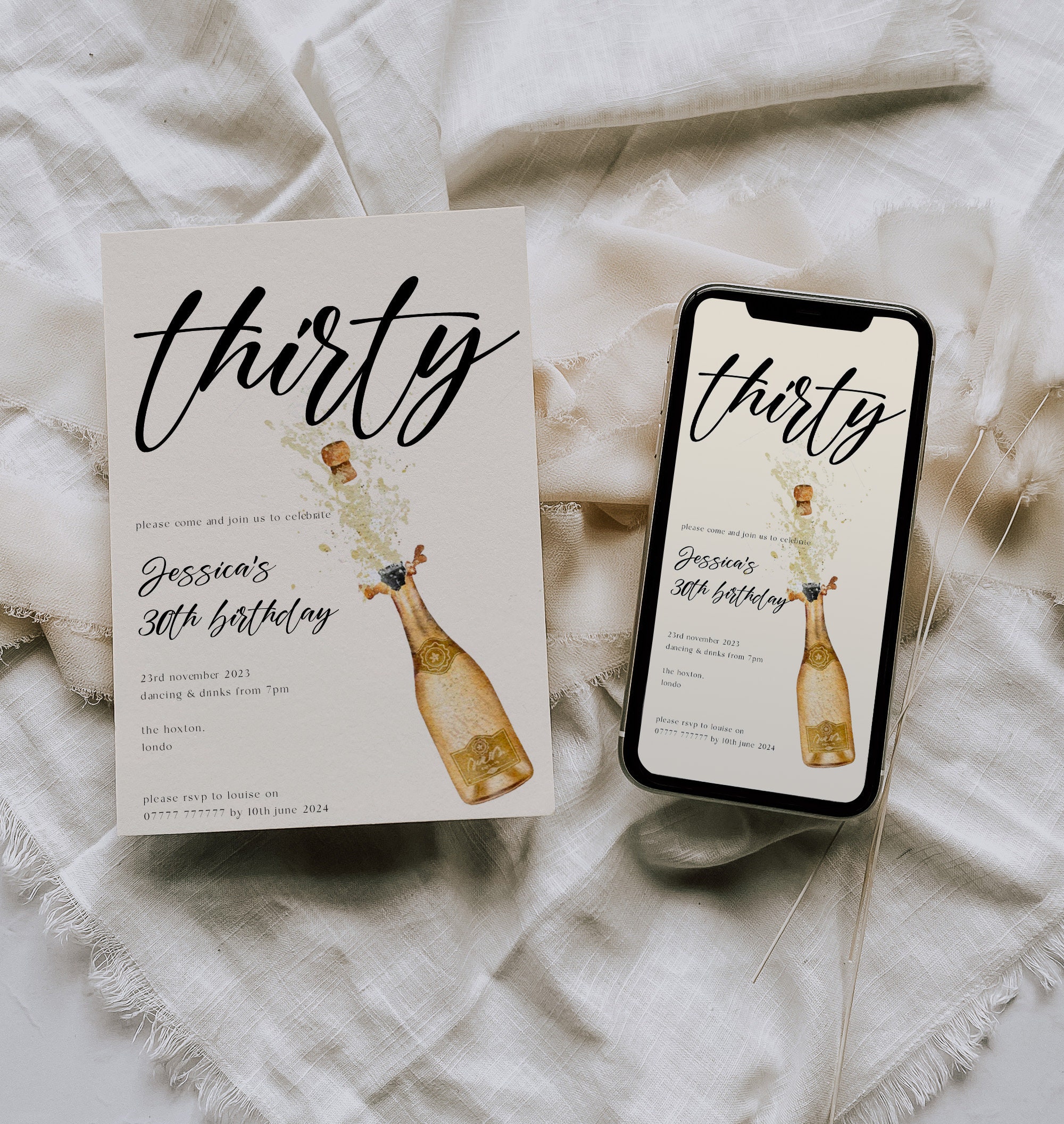 Birthday Party Invitation, 30th Birthday Invite, 30 Birthday Invite ...