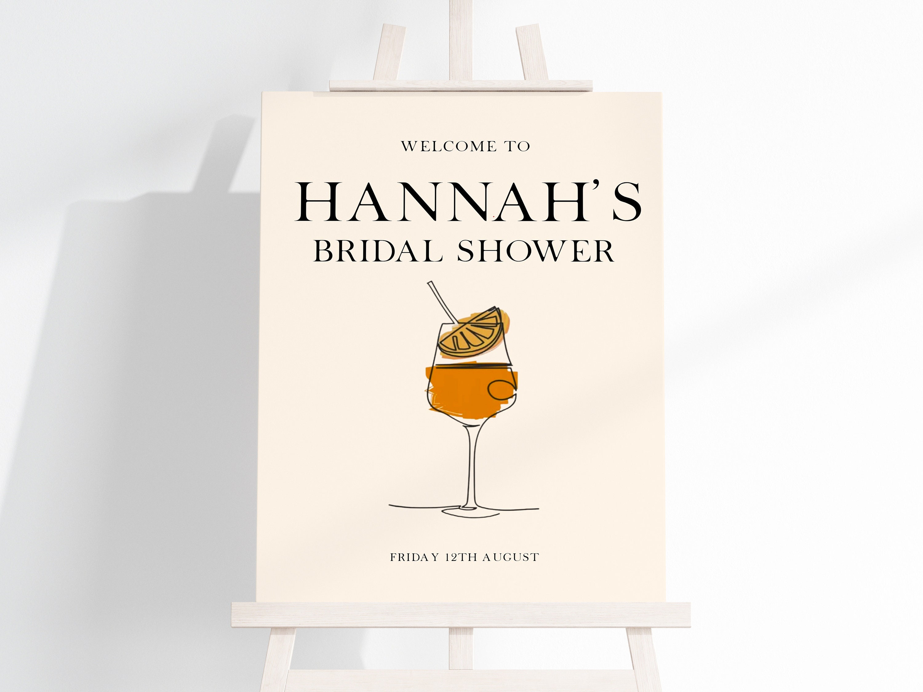 Aperol Hen Do Invite, Aperol Bridal Party Invite, Cocktail Hen Do ...