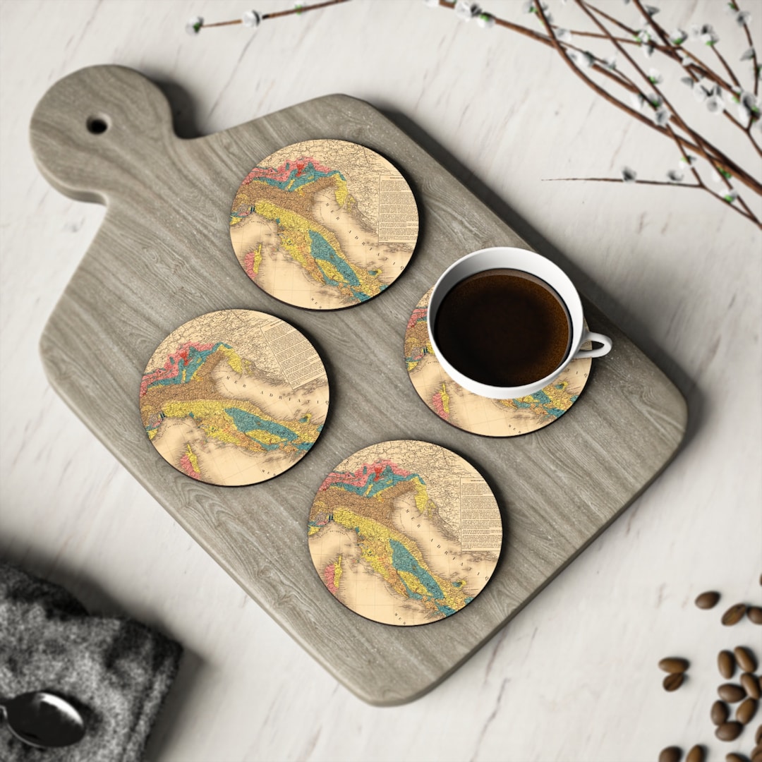 Vintage World Map Coasters - Etsy