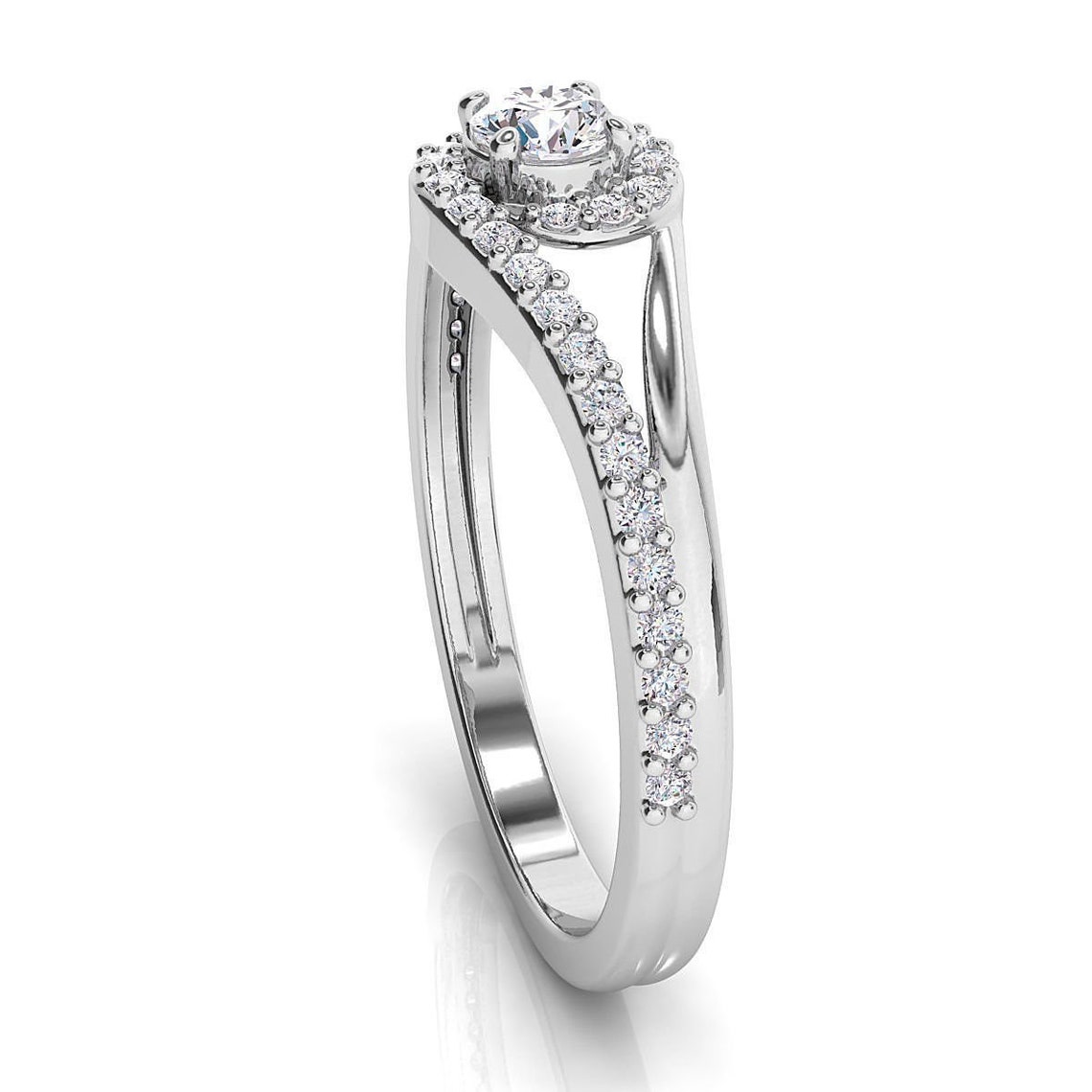 DIAMOND ENGAGEMENT RING 0.27CTW 925 Sterling Silver or 9K | Etsy