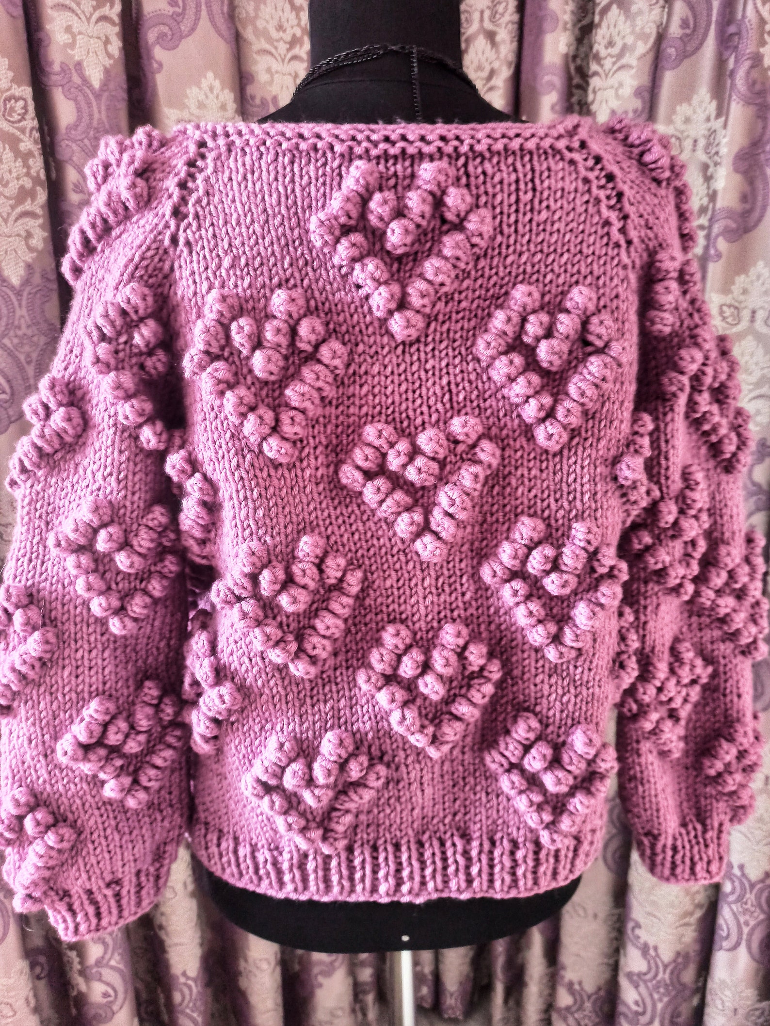 Heart Cardigan for Women, All Handknit Special Gift for Her, Handmade ...