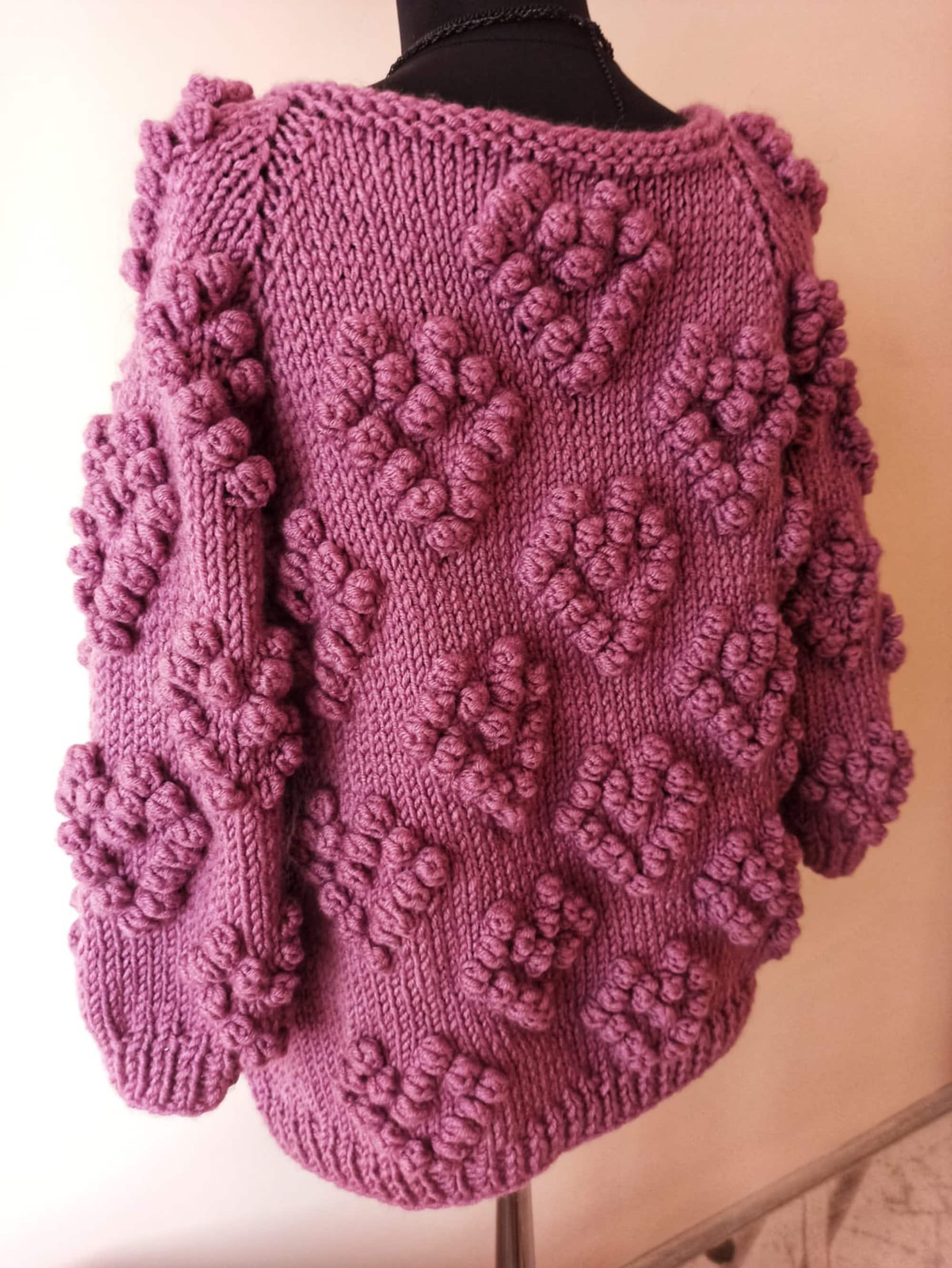 Heart Cardigan for Women, All Handknit Special Gift for Her, Handmade ...