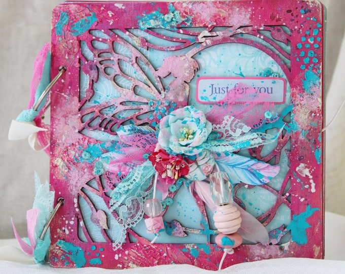 Mixed Media Album, Scrapbook Album, Hand Made Album, Fairy Album ...