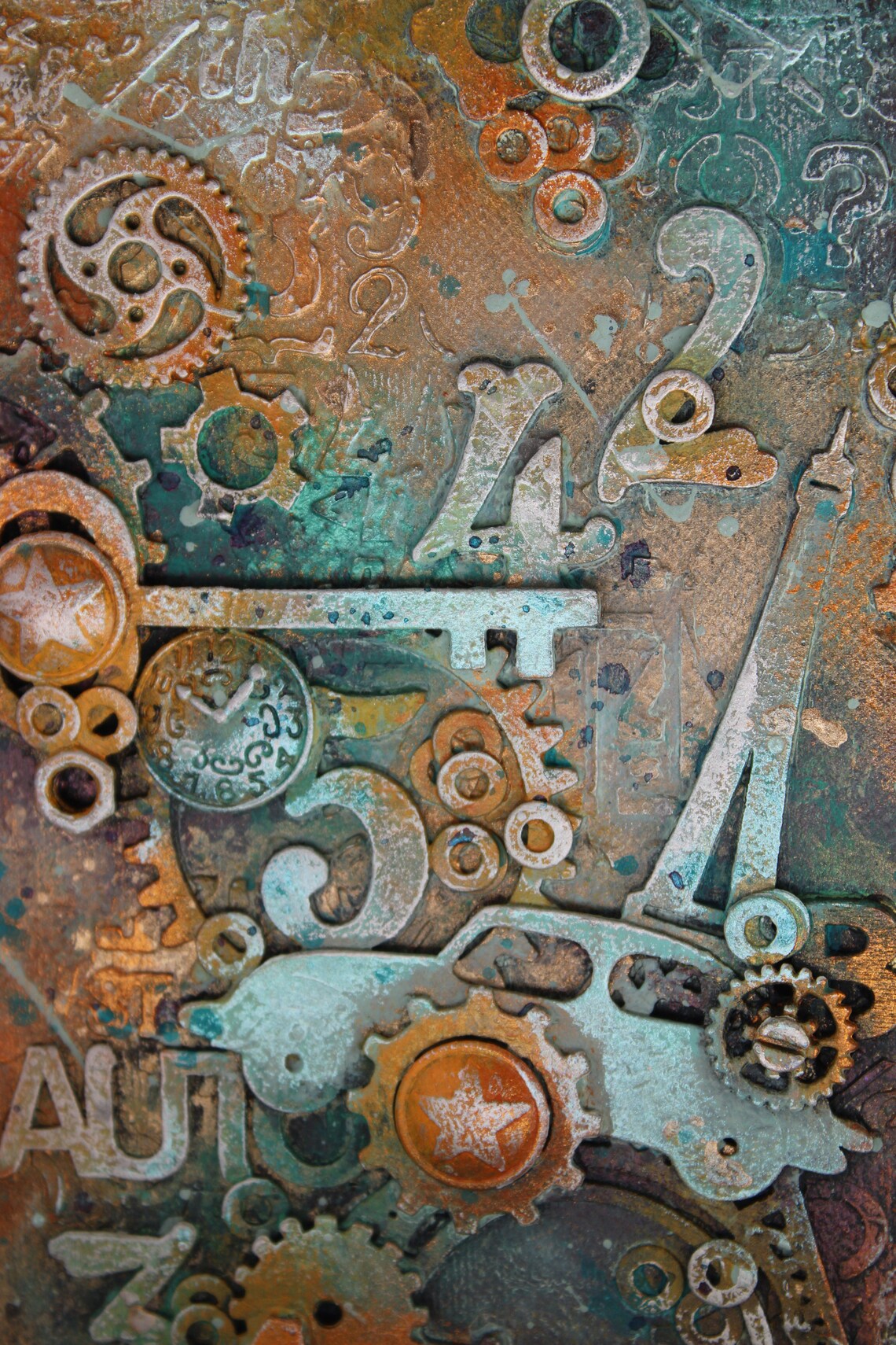 Steampunk Handcrafted Art Journal, Altered Notebook With Gears for Men ...