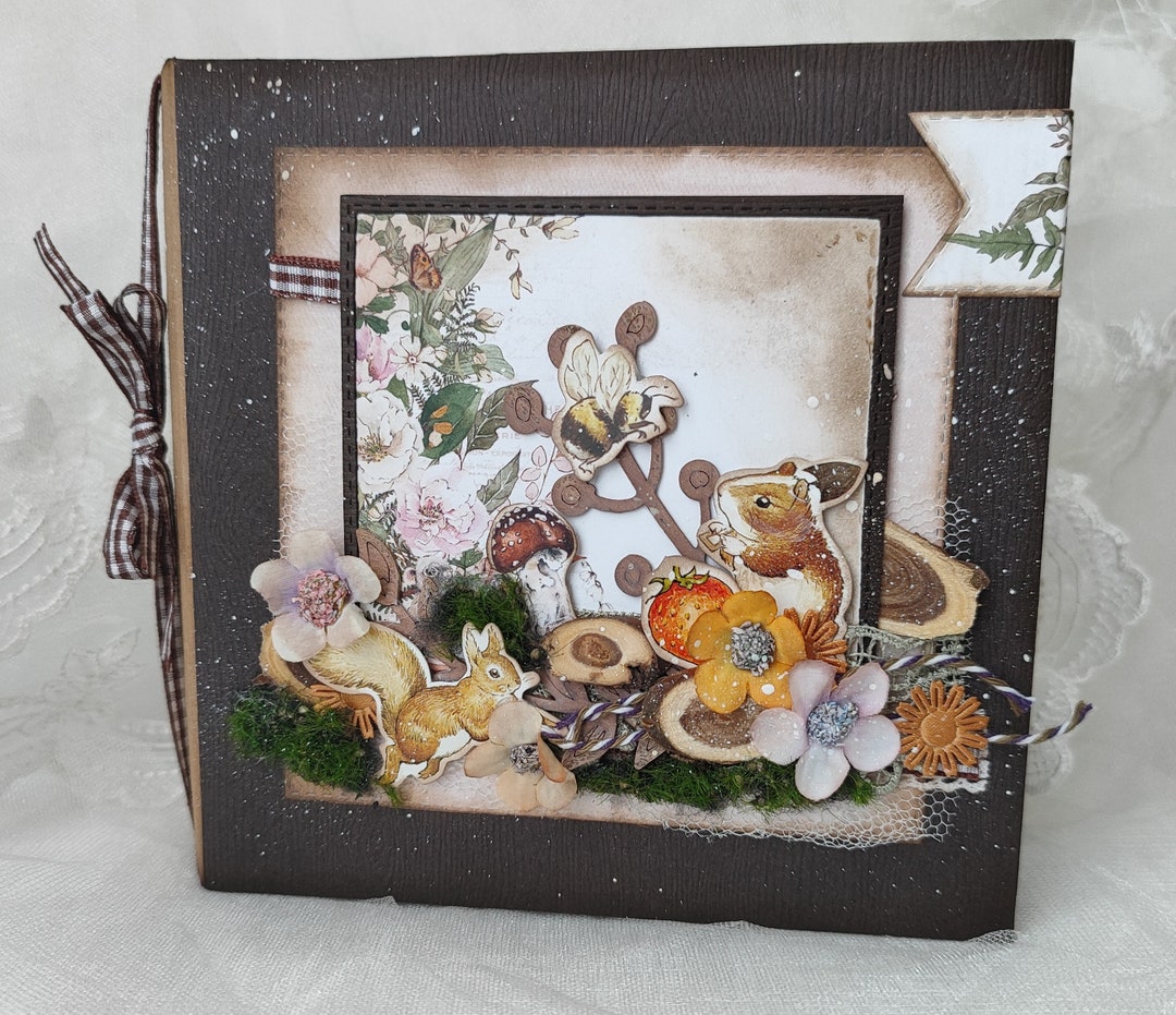 Small Forest Photo Album, Woodland Animal Image Book, Petite Decorative ...